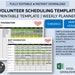 Volunteer Scheduling Template for Excel and Google Sheets | Multi Roles ...