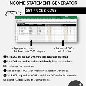 Bakery Shop Business Income Statement Generator | Automated Profit ...