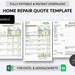 Printable Home Repair Quote Template | Home Renovation Price Quotation ...