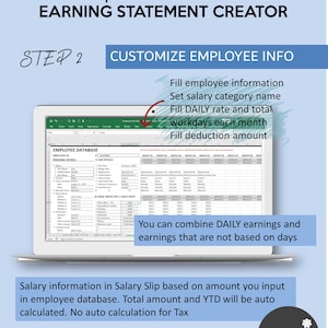 Salary Slip Generator | Earning Statement Template | Pay Slip Creator ...