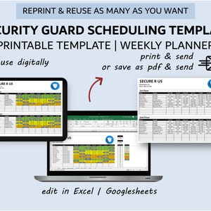Security Guard Scheduling Template | Multi Roles-location-shift Period ...