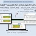 Security Guard Scheduling Template | Multi Roles-location-shift Period ...