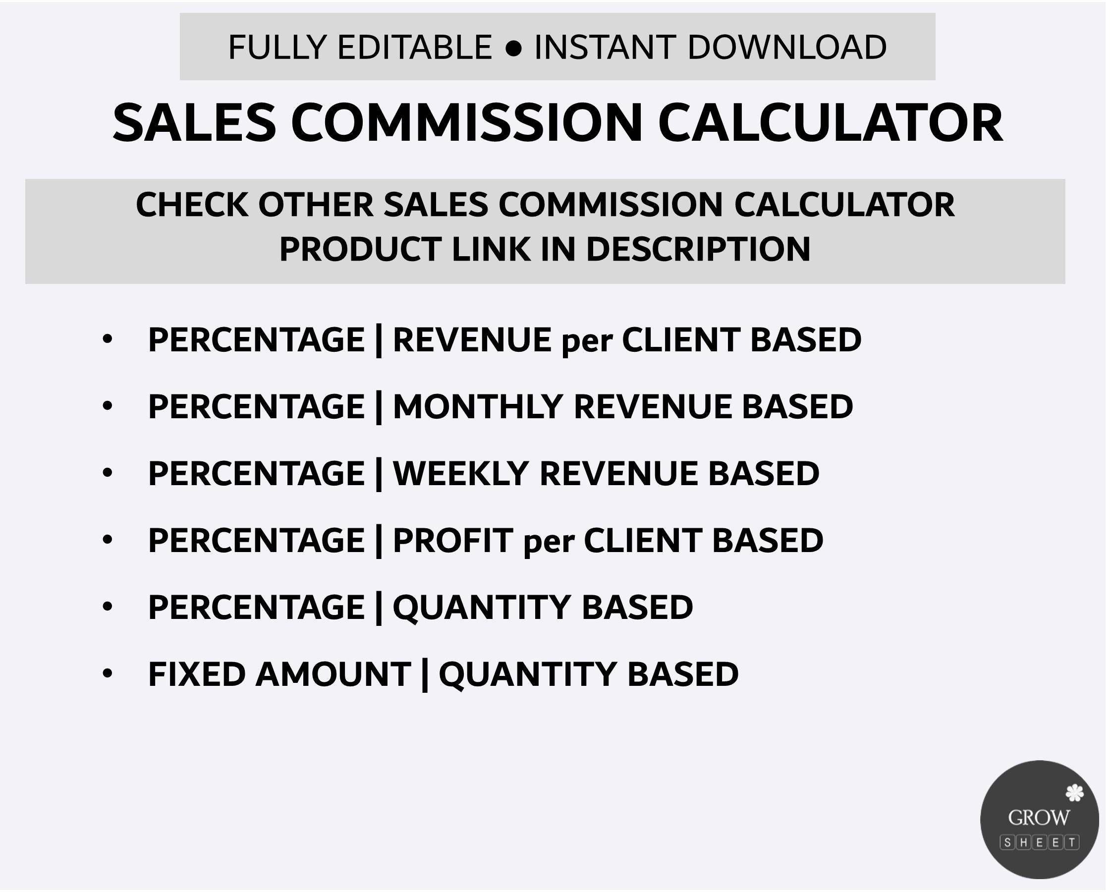 Sales Commission Calculator | Group Commission by Client's Revenue ...