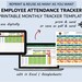 Employee Attendance Tracker Daily Attendance Record Start From Any ...
