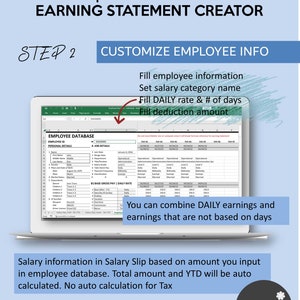 Salary Slip Generator | Earning Statement Template | Pay Slip Creator ...