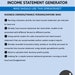 Service Business Income Statement Generator Automated Profit & Loss ...