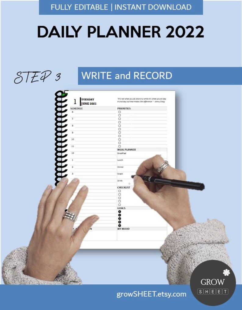 Daily Planner 2024 - 2025 - 2026 and Beyond | Daily Planner Printable ...