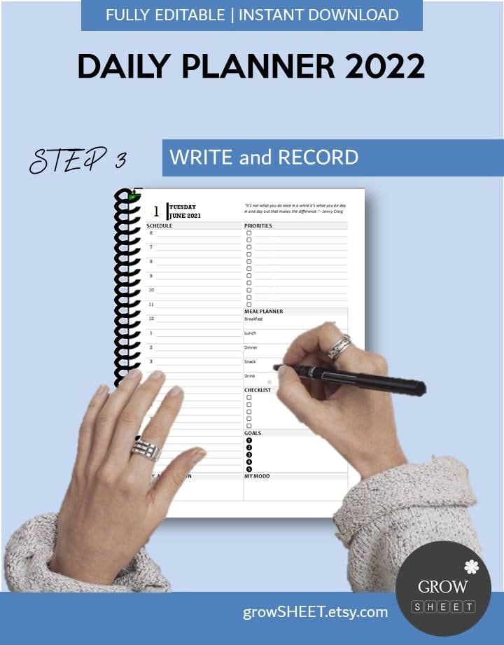 Daily Planner 2024 - 2025 - 2026 and Beyond | Daily Planner Printable ...