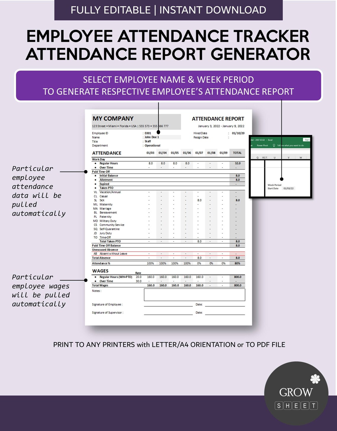 Employee Attendance Tracker and Automated Report Generator | Weekly ...