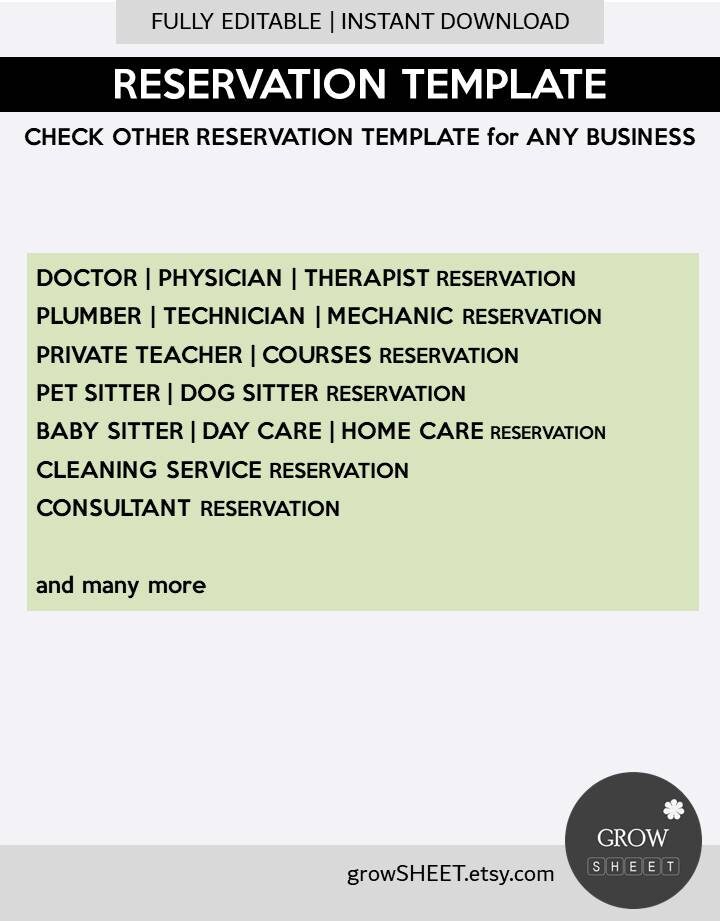 Pet Sitter Booking Template | Dog Sitter Hourly Reservation Manager ...