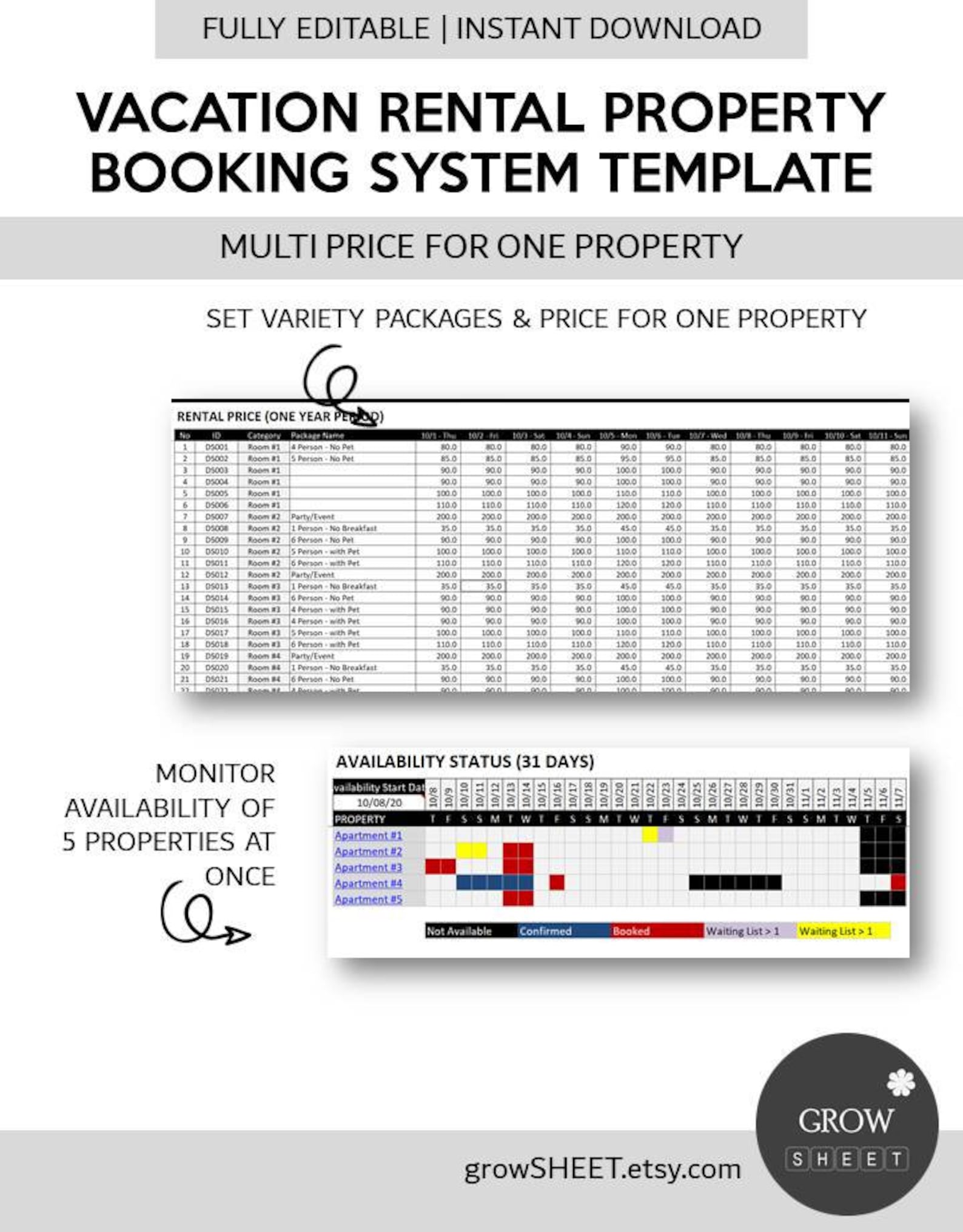 Vacation Rental Property Booking System Template | Simple Property ...