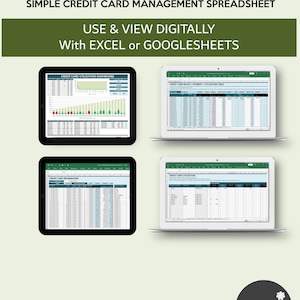 Credit Card Budget Planner and Utilization Tracker Spreadsheet | Credit ...