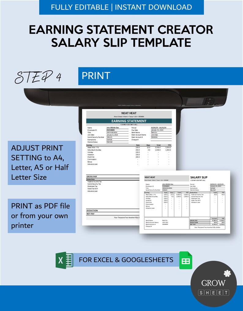 Salary Slip Generator Pay Slip Creator With Daily Employee Database ...