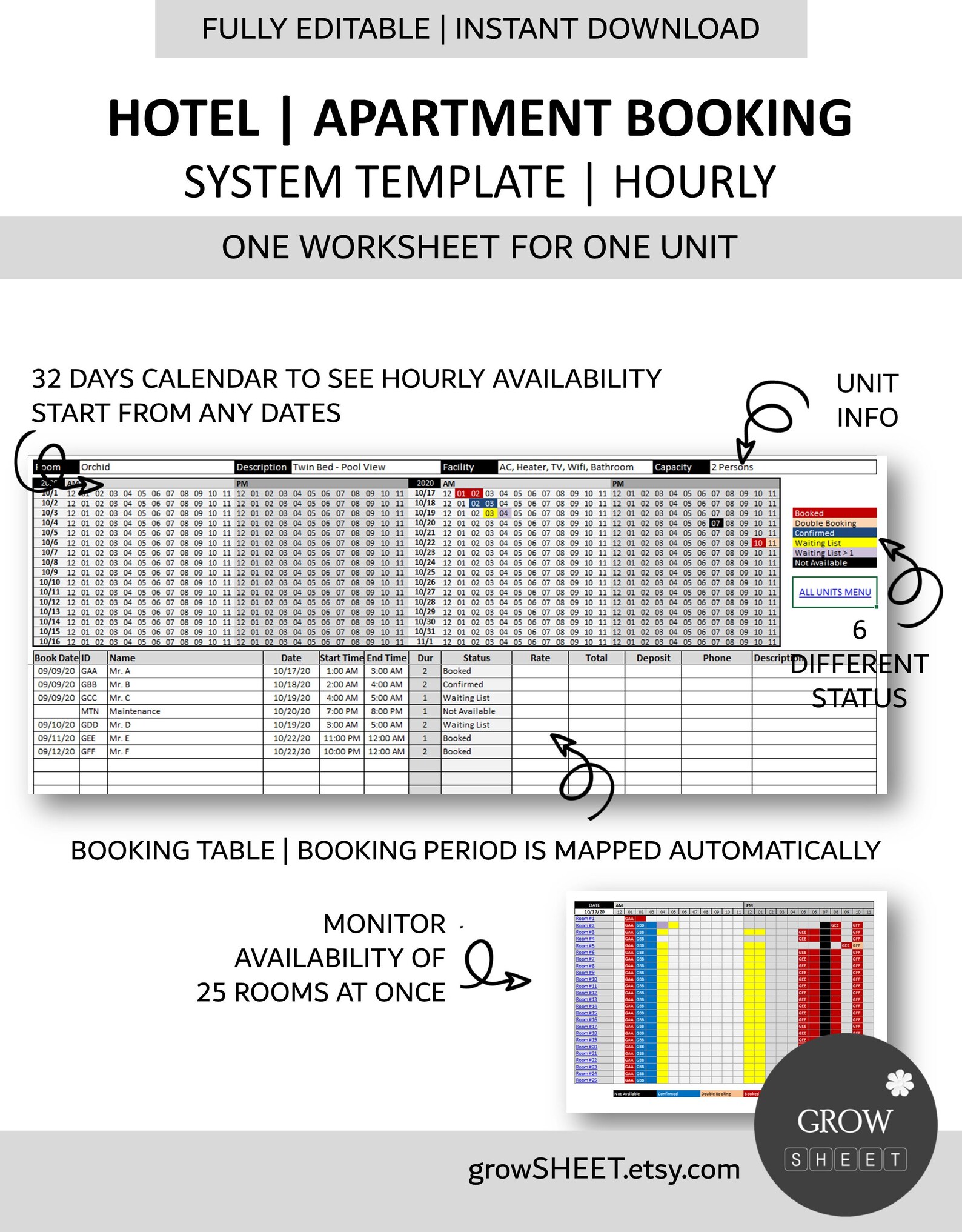 Hotel Hourly Booking System Template | Apartment Hourly Rental ...