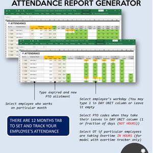Employee Attendance Tracker and Report Generator | Monthly Leave ...
