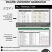 Packaged Food Business Income Statement Generator | Automated Profit ...