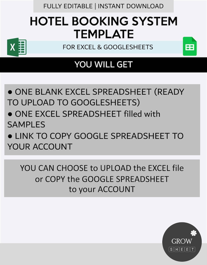Hotel Booking System Template | Hotel Reservation Spreadsheet for Excel ...