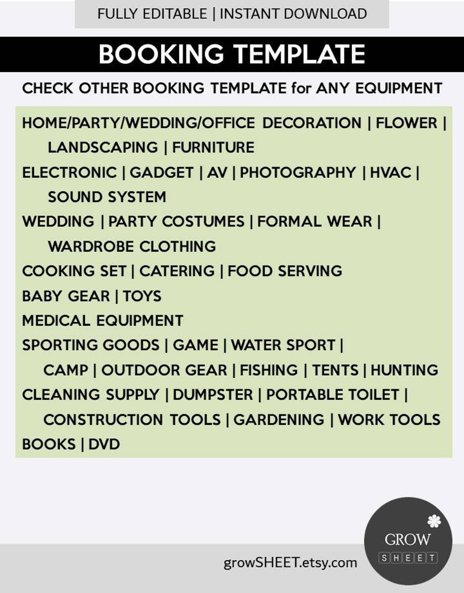 Outdoor Gear Equipment Rental Booking and Inventory Management Template ...
