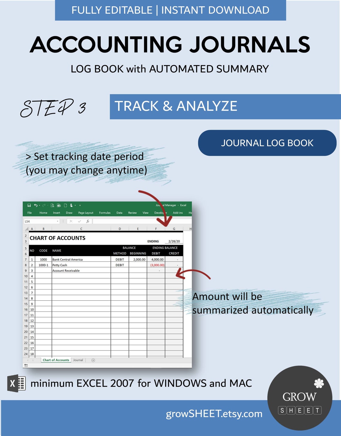 Printable Accounting Journal Forms Accounting Journal Excel Spreadsheet ...