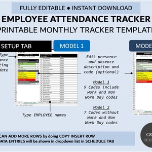 Employee Attendance Tracker | Daily Attendance Record | Start From Any ...