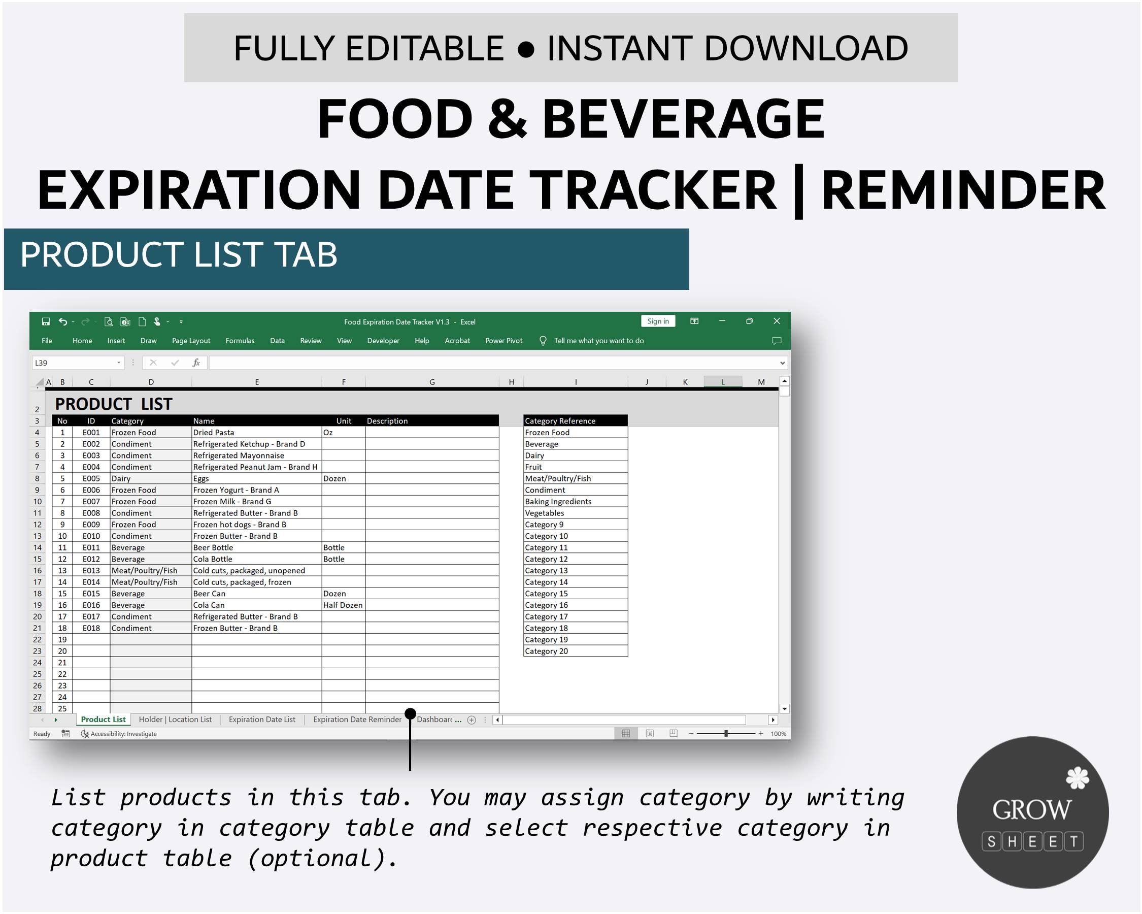 Food and Beverage Expiry Date Tracker | Simple Inventory Database With ...