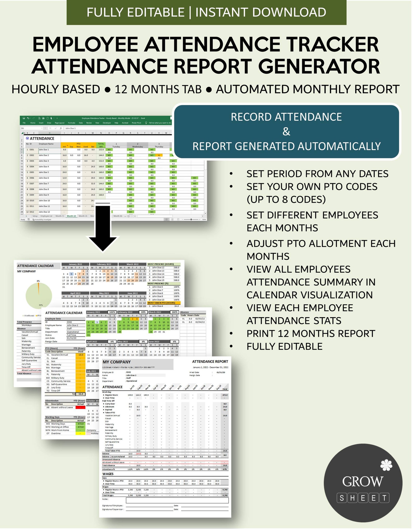 Employee Attendance Tracker and Report Generator | Leave Planner ...