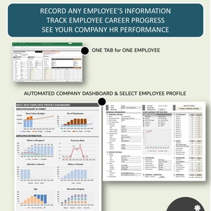 Employee Database Management System for Excel and Google Sheets | Human ...