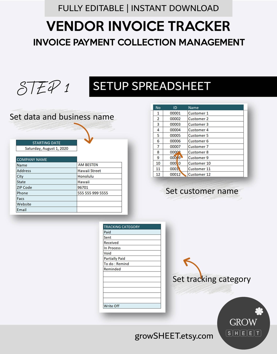 Vendor Invoice Payment Tracker and Collection Management Spreadsheet ...