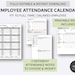 Printable Employee Attendance Calendar Custom Attendance Calendar 2022 ...