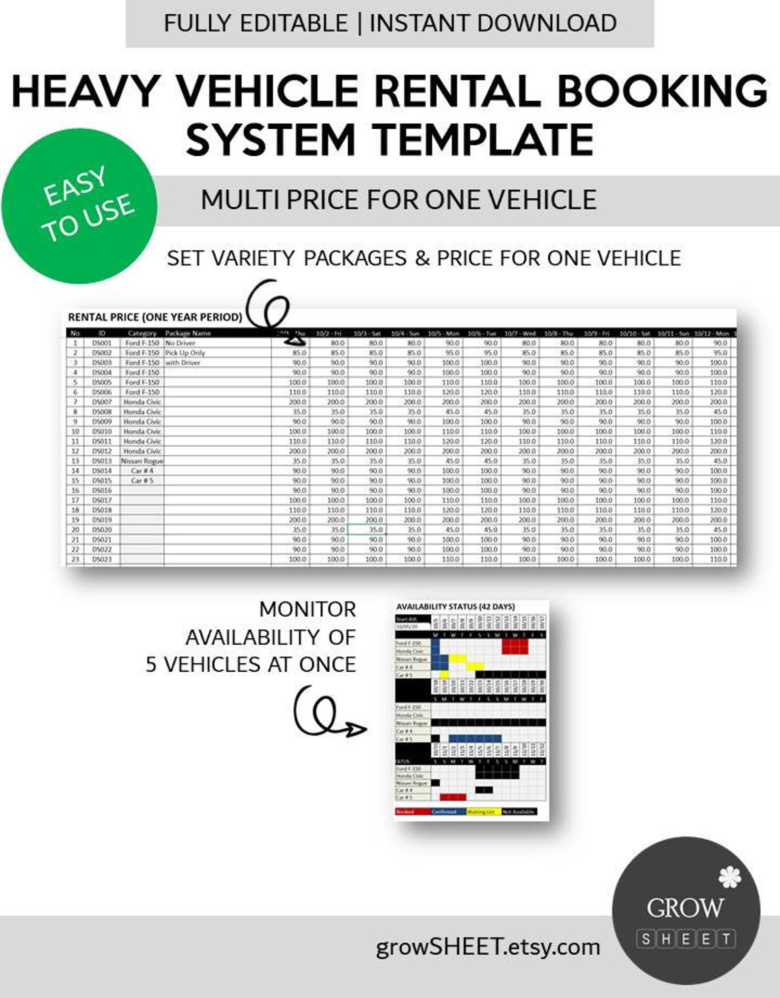 Truck Rental Booking Template | Heavy Vehicle-machinery Rental ...