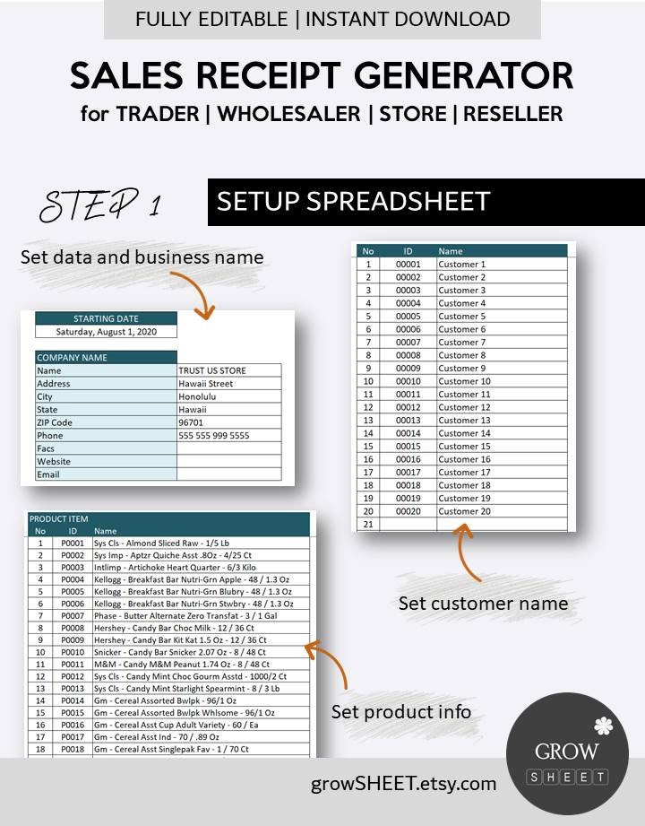 Sales Receipt Generator for Small Business | Sales Receipt Template ...