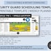 Security Guard Scheduling Template | Multi Roles-location-shift Period ...