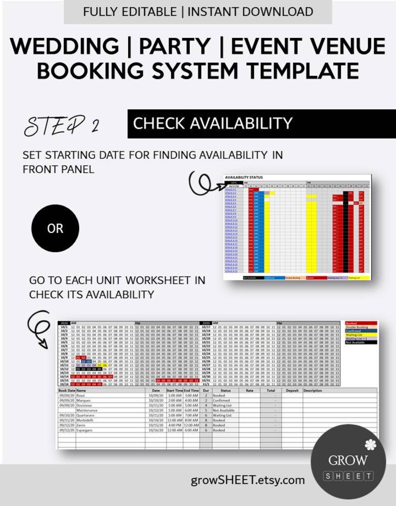 Wedding Venue Booking Template | Event Venue Reservation Manager for ...