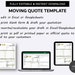 Printable Moving Quote Template for Excel and Google Sheets Home Mover ...