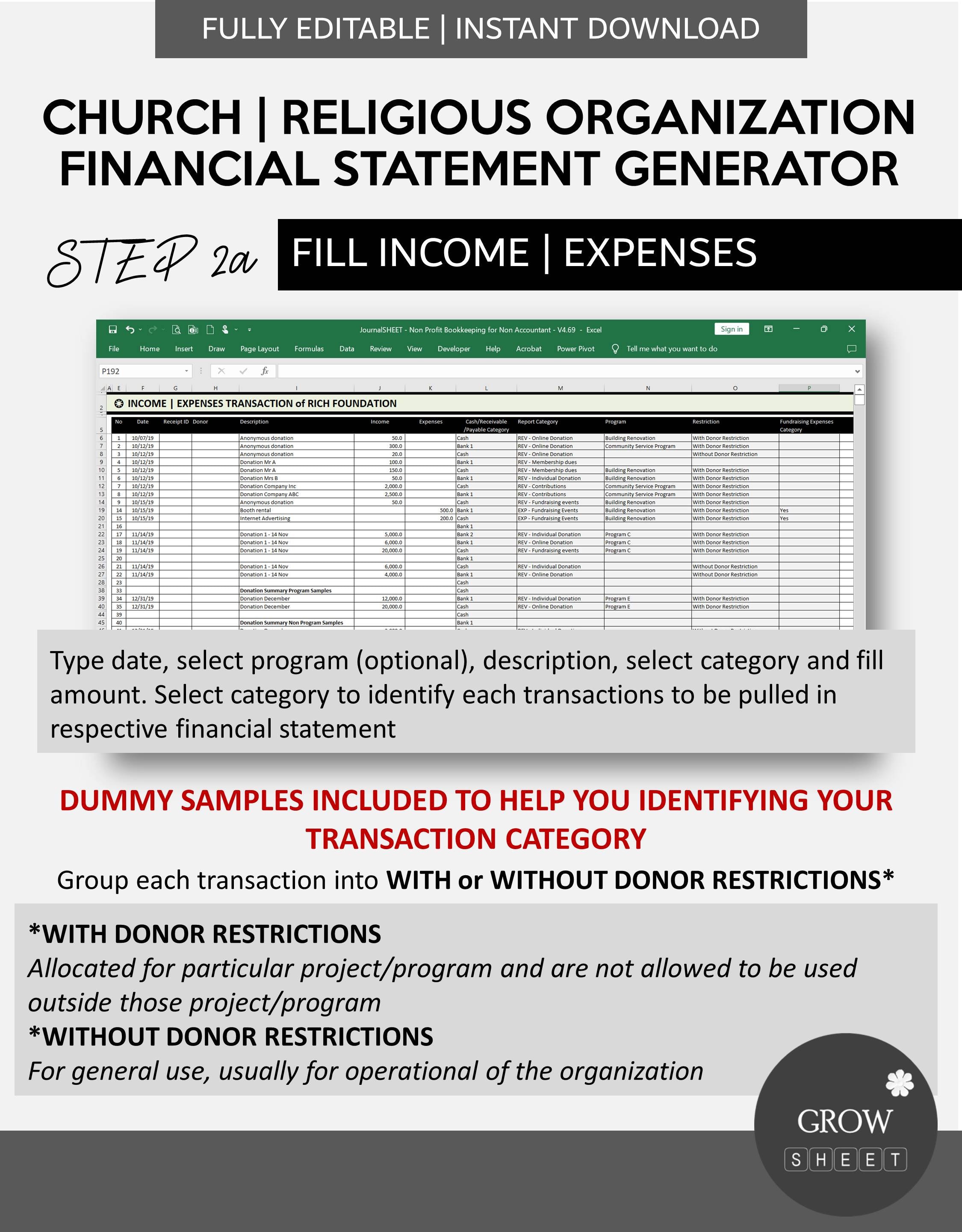 Church Financial Statement Generator | Religious Organization Automated ...