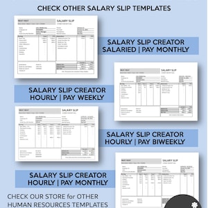 Salary Slip Generator | Pay Slip Creator for Hourly Employee | Biweekly ...