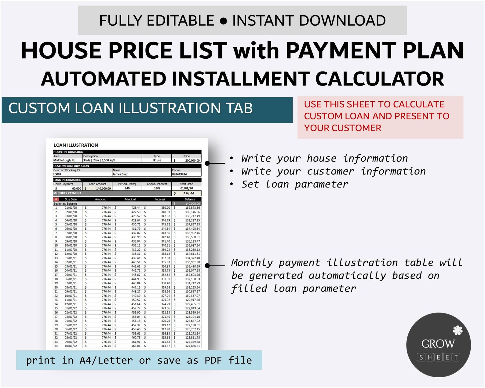 Real Estate Price List With Payment Plan | Realtor Installment Price ...
