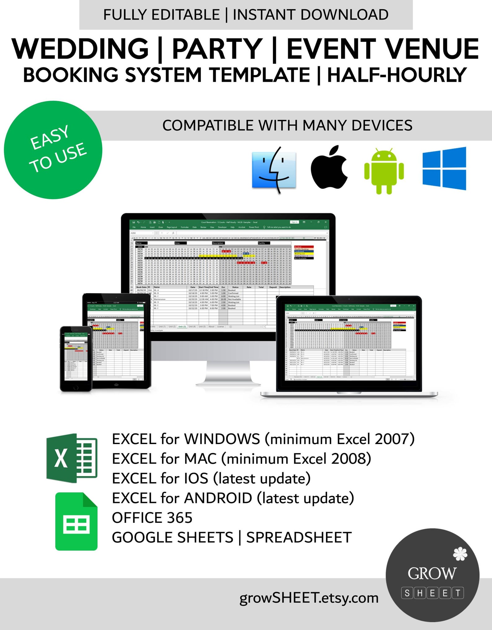 Event Venue Booking Template | Conference - Meeting Room Reservation ...