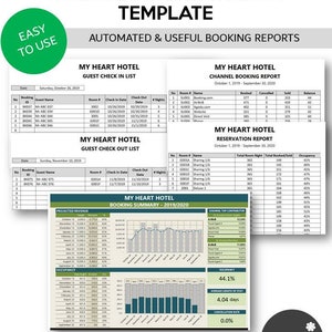 Hotel Booking System Template | Hotel Reservation Spreadsheet Excel ...