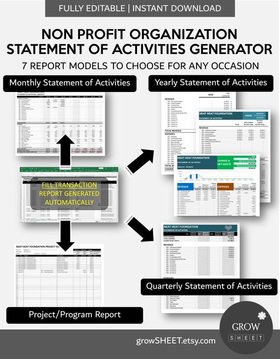 Statement Of Activities Nonprofit Example