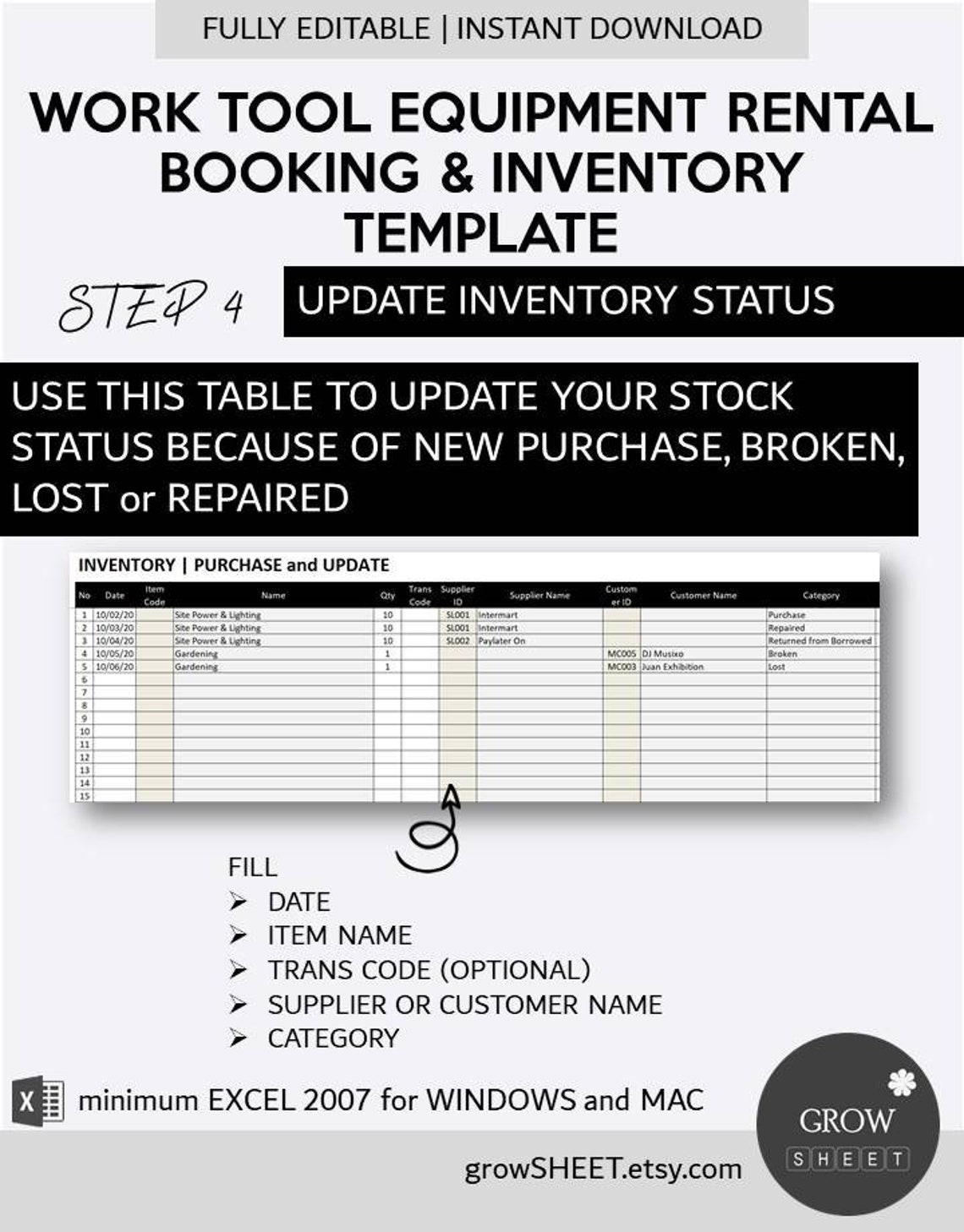 Construction Tool Rental Booking and Inventory Management Gardening ...