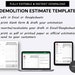 Printable Demolition Estimate Template for Excel and Google Sheets ...