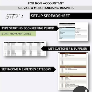 Auto Repair Shop Business Bookkeeping Spreadsheet for Non Accountant ...