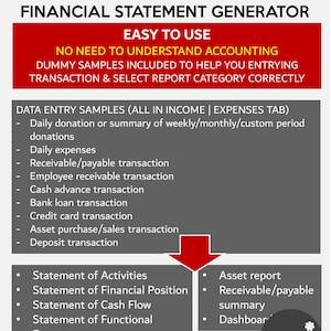 Non Profit Organization Financial Statement Generator | Charitable ...