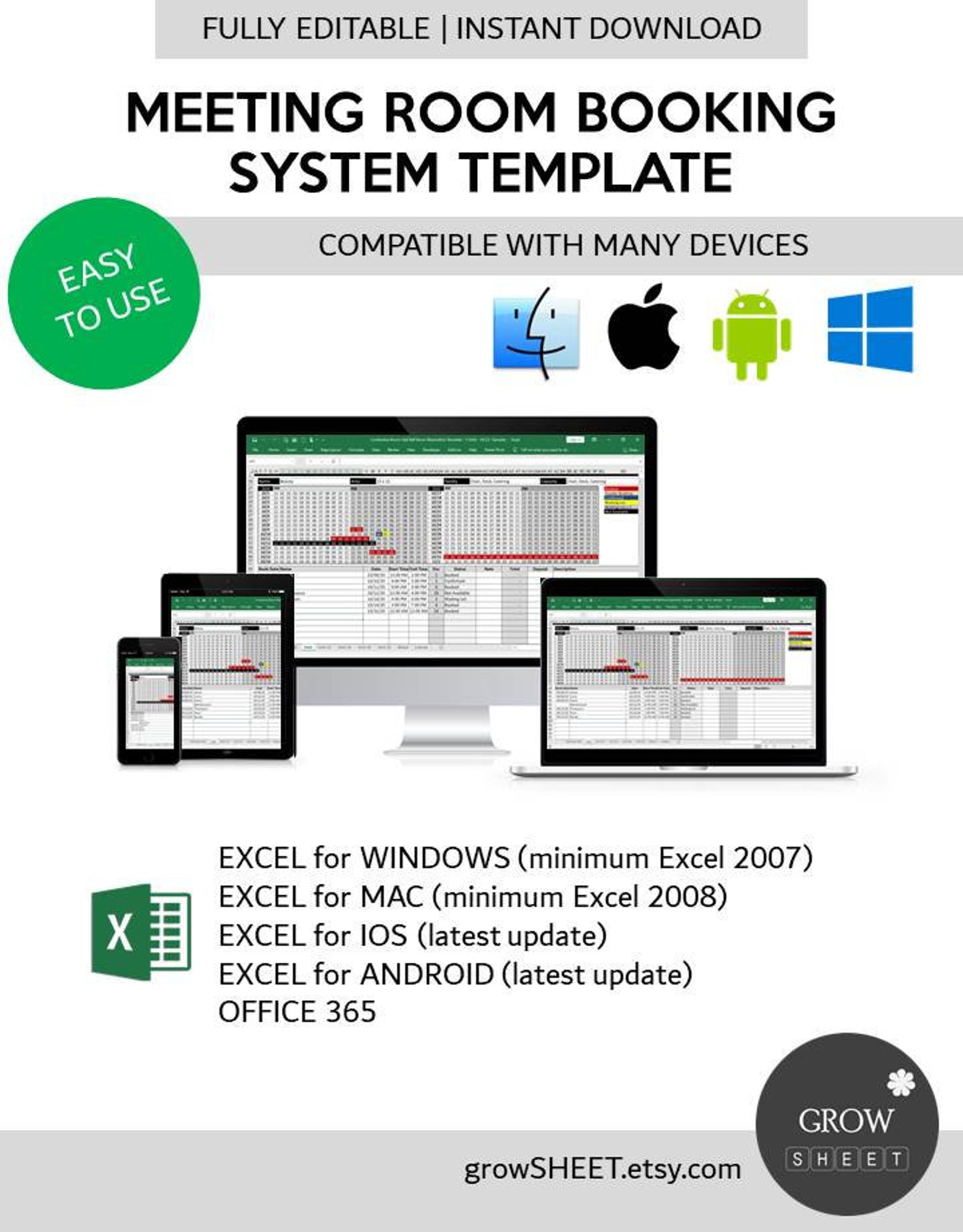 Meeting Room Hourly Booking Template | Meeting Space Hourly Rental ...