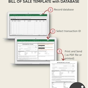 Artwork Bill of Sale Generator | One Page Artist Bill of Sale Template ...