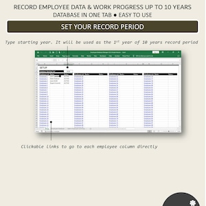 Simple Employee Database Manager for Excel and Google Sheets | Employee ...