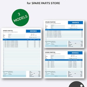 Invoice Generator for Spare Parts Business | Excel Invoice Template for ...
