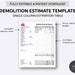 Printable Demolition Estimate Template for Excel and Google Sheets ...