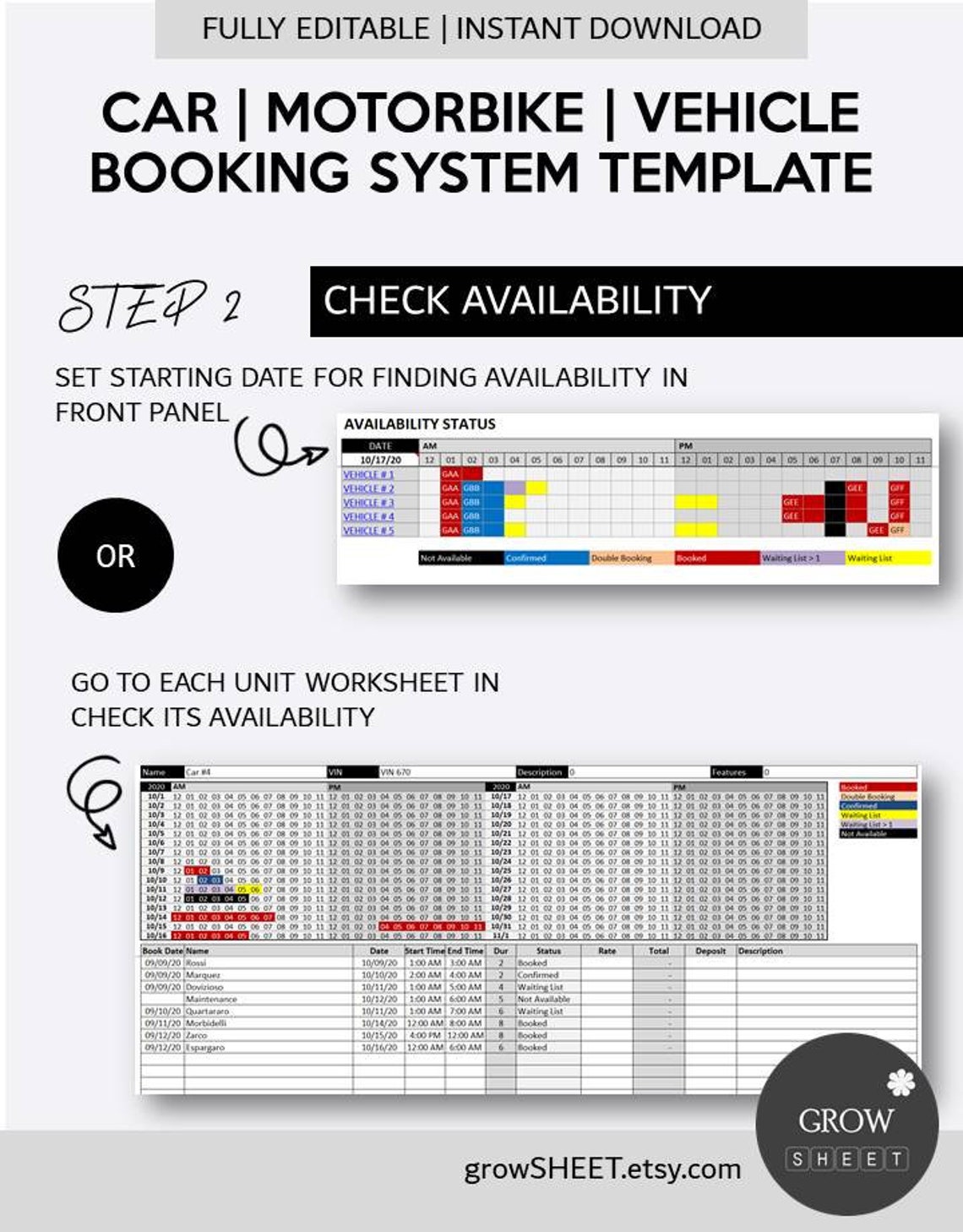 Car Rental Hourly Booking Template Motorcycle Rental Hourly Reservation ...